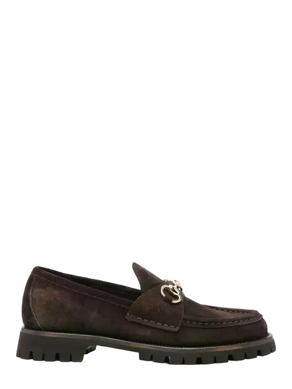 Gucci Horsebit Lug-sole Loafers - Brown
