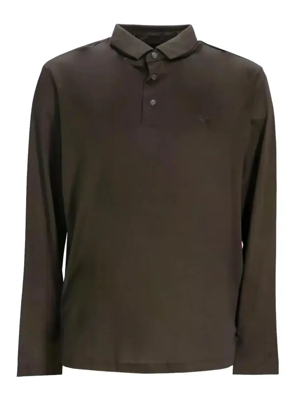 Emporio Armani Long-sleeve Polo Shirt - Brown