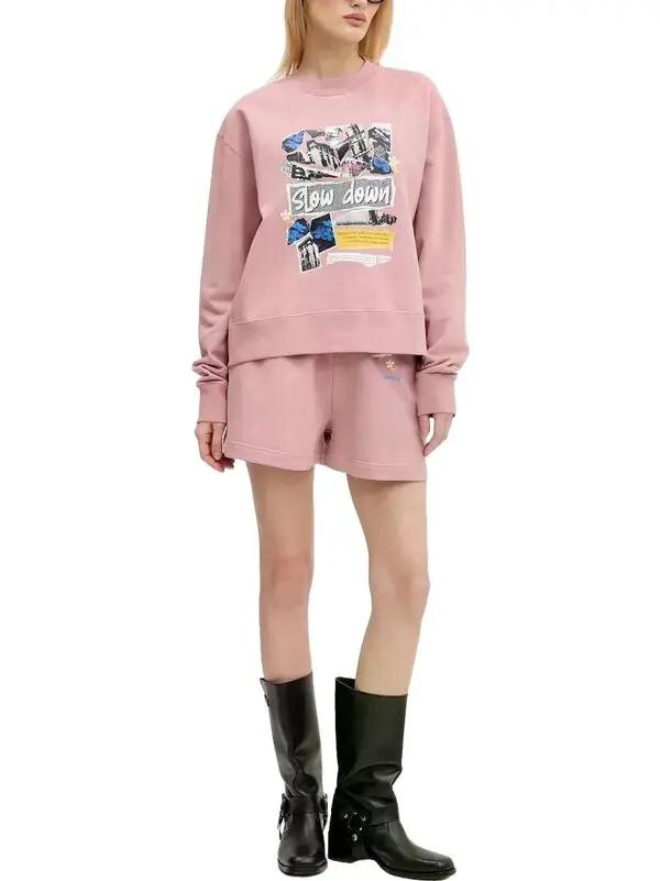 Moschino Collage-print Crew-neck Sweatshirt - Pink