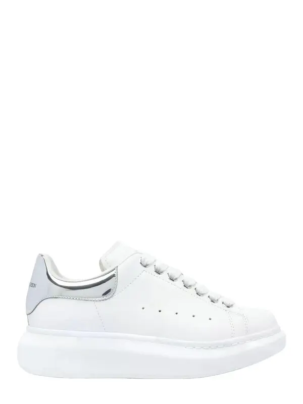 Alexander McQueen Oversized Metallic-panel Leather Sneakers - White