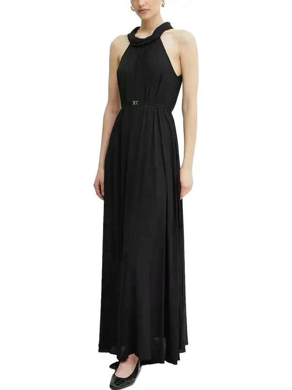 TWINSET Halter-neck Maxi Dress - Black