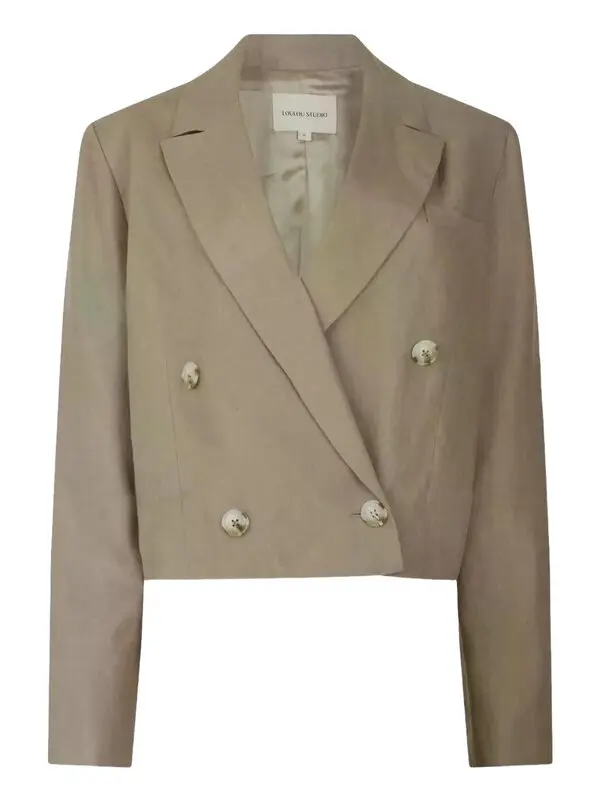 LOULOU Chagos Linen Blazer - Brown