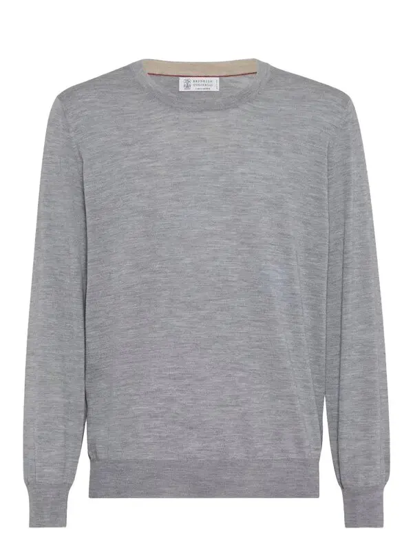 Brunello Cucinelli Elbow-patch Jumper - Grey