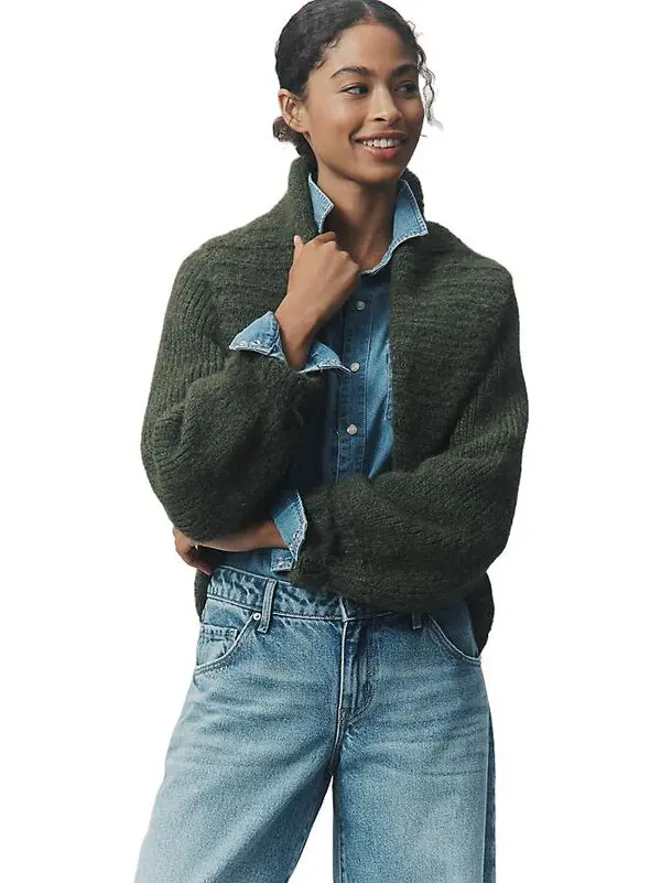 MARE MARE Cropped Shrug - Olive
