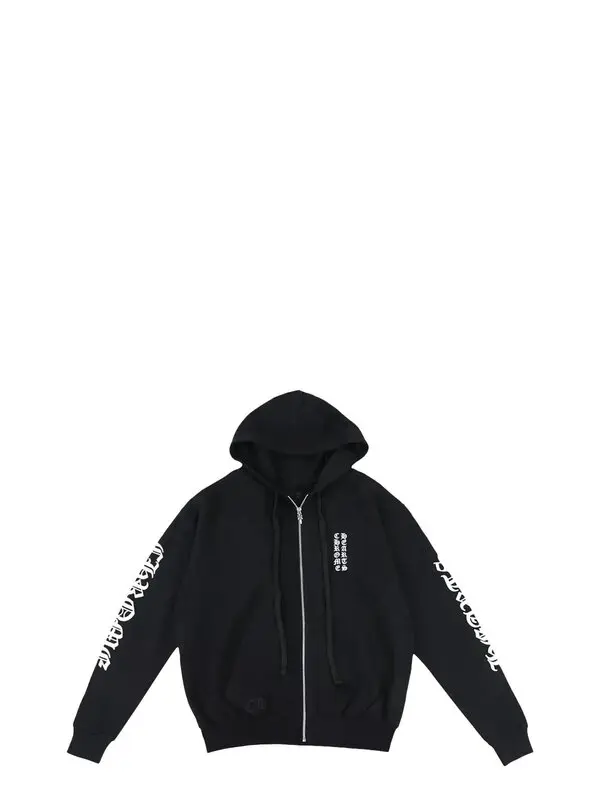 Chrome Hearts Logo-print Zip-up Hoodie - Black