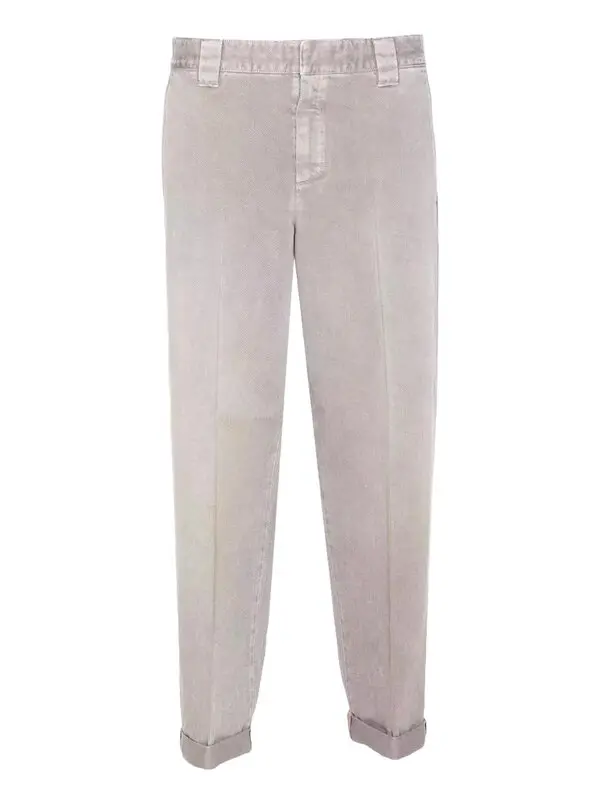 Golden Goose Cuffed Cotton Trousers - Grey