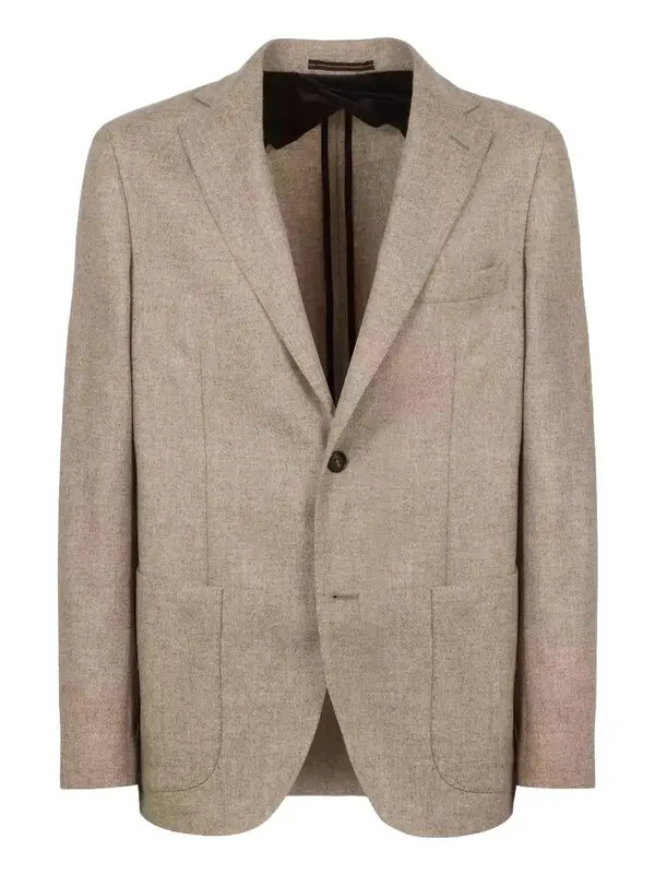 SLOWEAR Two-button Back-slit Blazer - Neutrals