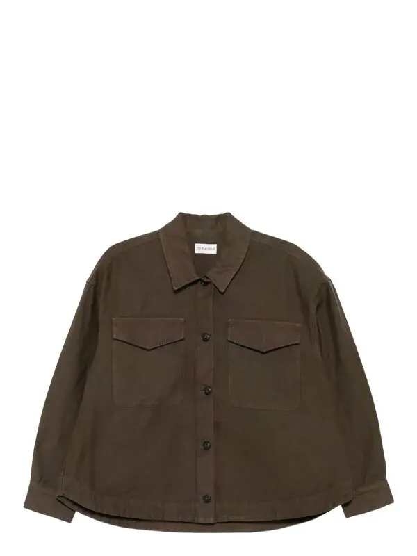 TRUE AVENUE Cotton Shirt Jacket - Green