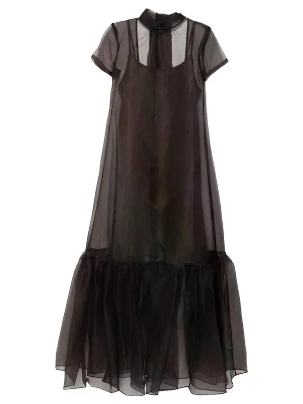 Staud Semi-sheer Dress - Brown