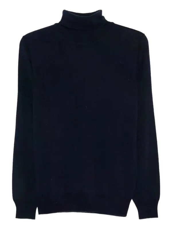 KANGRA Turtleneck Long-sleeve Sweater - Blue