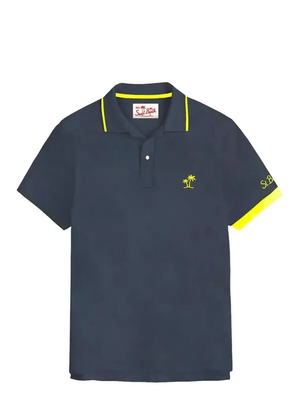 MC2 SAINT BARTH Embroidered Polo Shirt - Blue