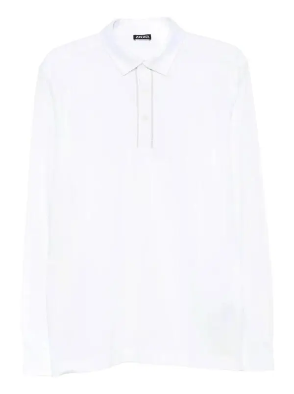 Zegna Long-sleeve Polo Shirt - White