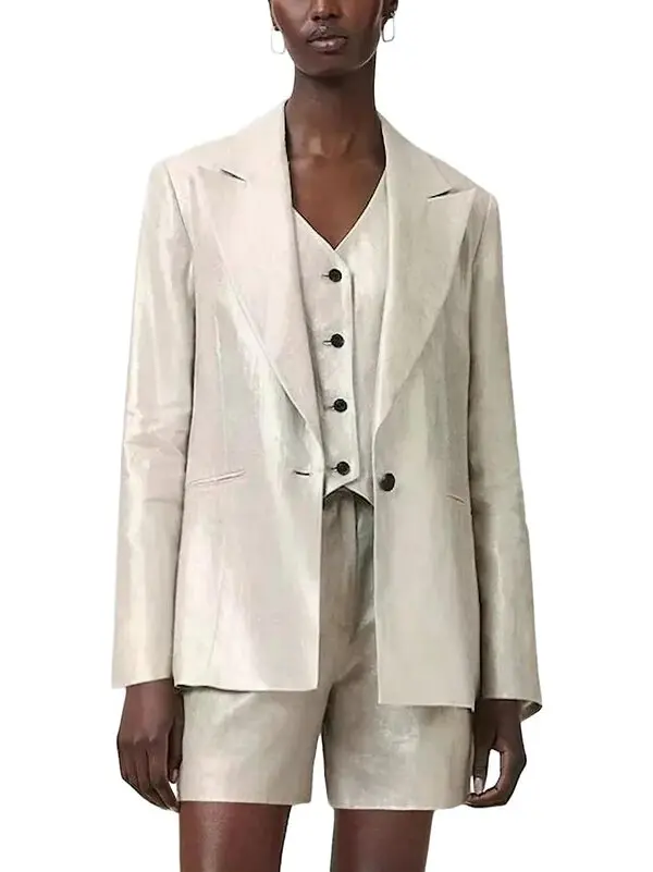 ALLSAINTS Metallic-effect Blazer - Neutrals
