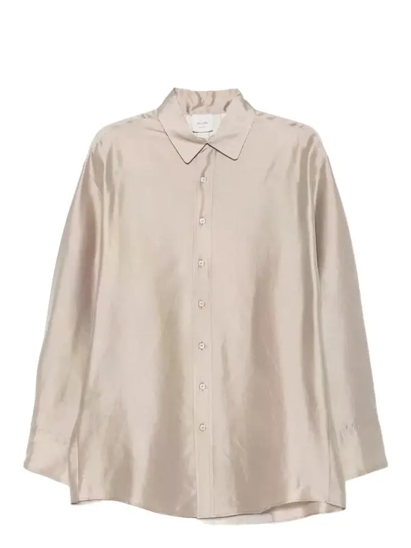 ALYSI Long-sleeve Button-up Shirt - Neutrals