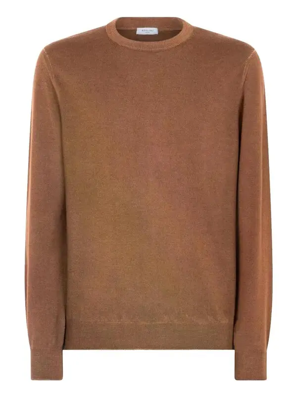 Boglioli Crew-neck Wool Sweater - Brown