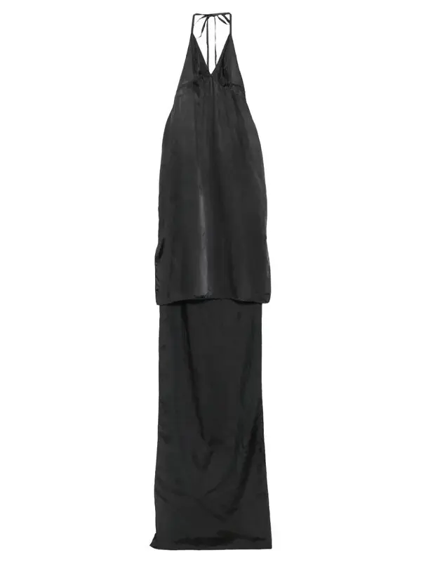 FEDERICO CINA Halter-neck Maxi Dress - Grey