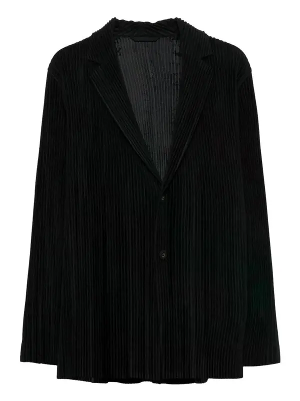 Issey Miyake Pleated Button Blazer - Black