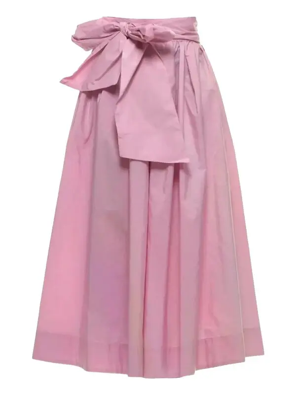 AKEP Bow-detail Midi Skirt - Pink