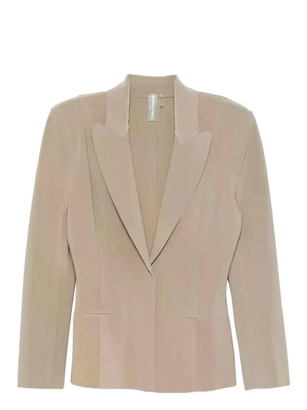 Norma Kamali Single-breasted Notched-lapel Jacket - Neutrals