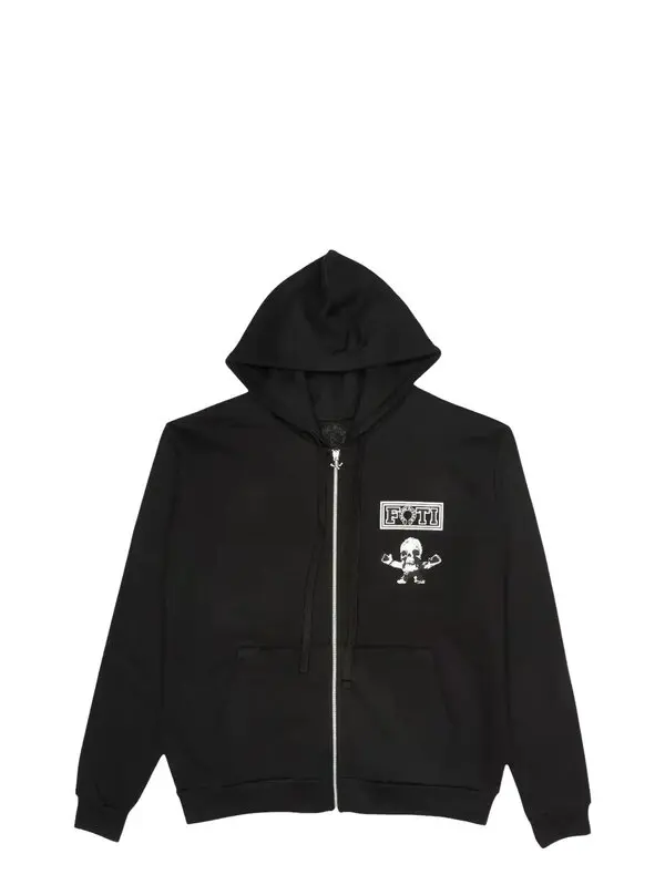 Chrome Hearts Foti Tic Tac Toe Zip-up Hoodie - Black