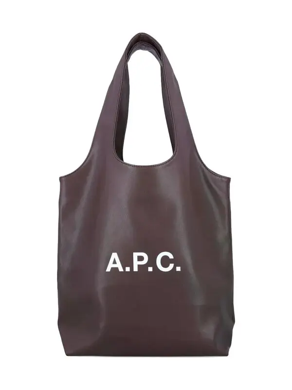A.p.c. Logo-plaque Tote Bag - Brown