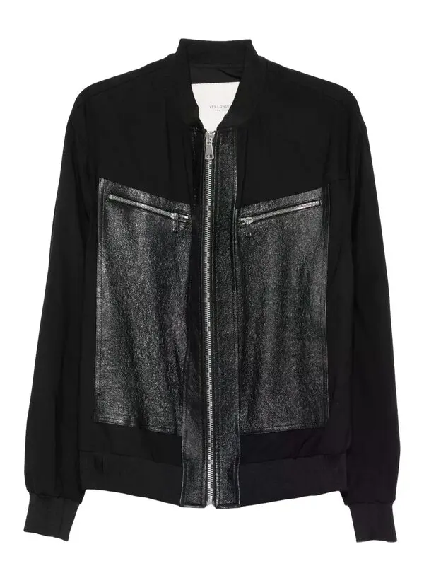 YES LONDON Panelled Zip-front Jacket - Black