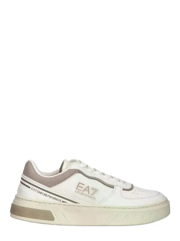 EA7 Logo Detail Sneakers - White