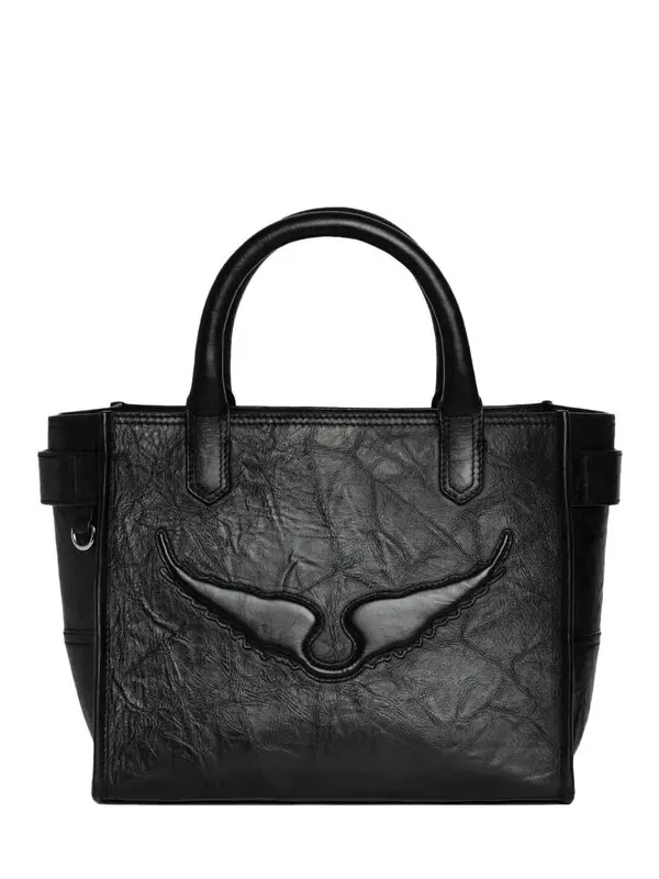Zadig&Voltaire Wings Leather Shoulder Bag - Black