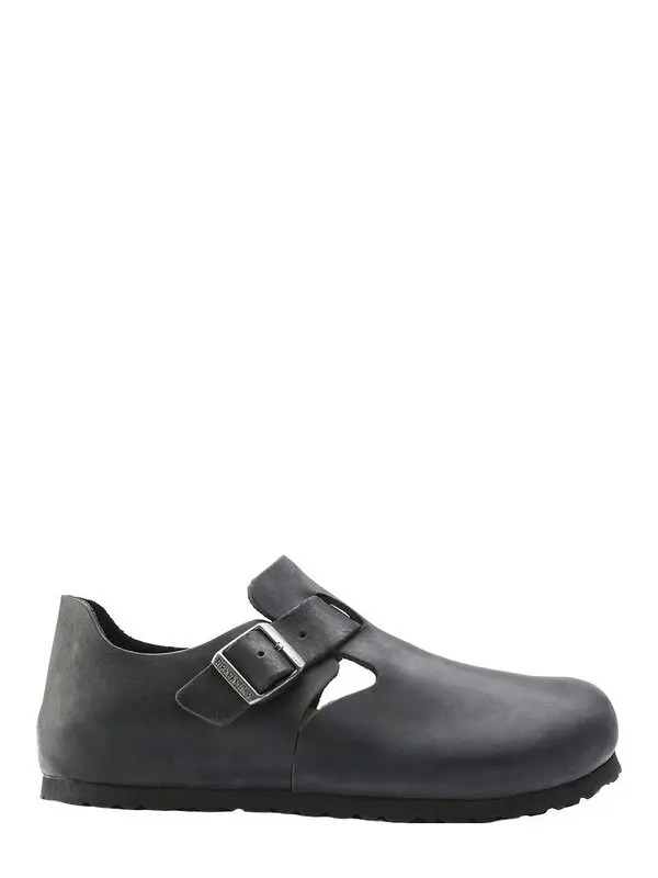 BIRKENSTOCK London Oiled Leather Clogs - Black