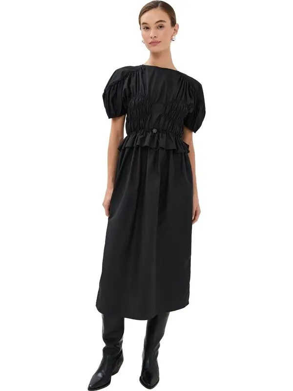 Cecilie Bahnsen Betsy Midi Dress - Black
