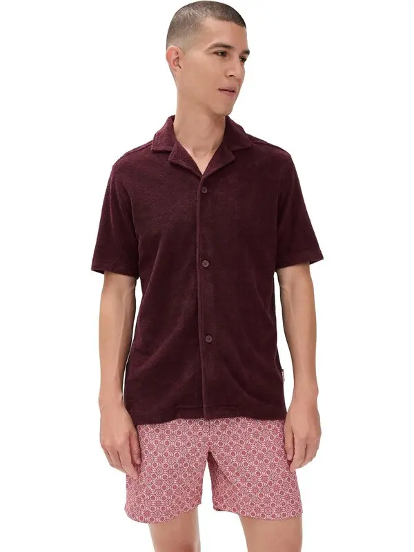 Orlebar Brown Howell Terry Shirt - Damson