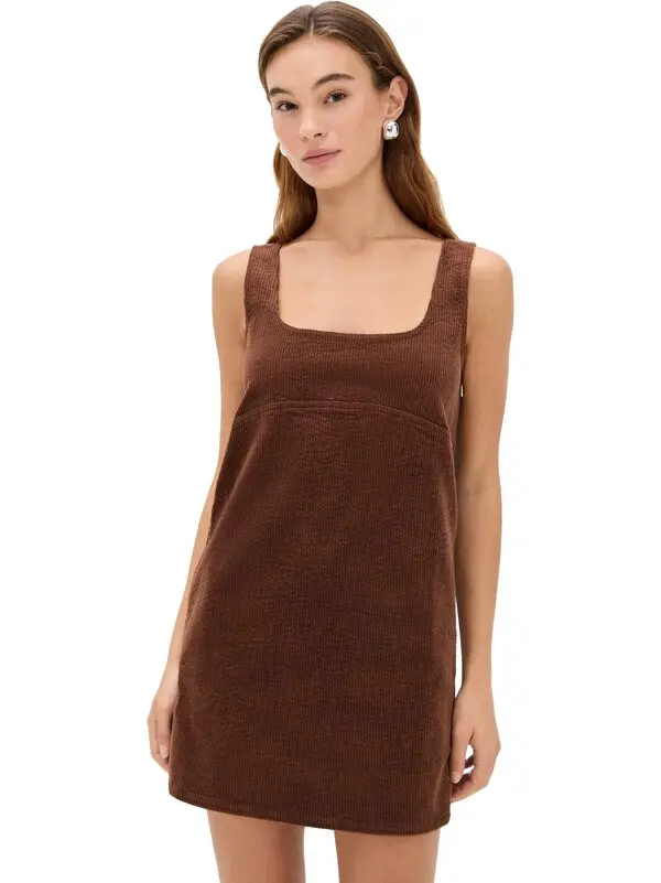 SIMONMILLER Sahara Corduroy Mini Dress - Choco Brown