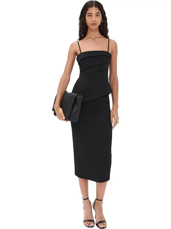Black Halo Marla 2-piece Midi Dress - Black