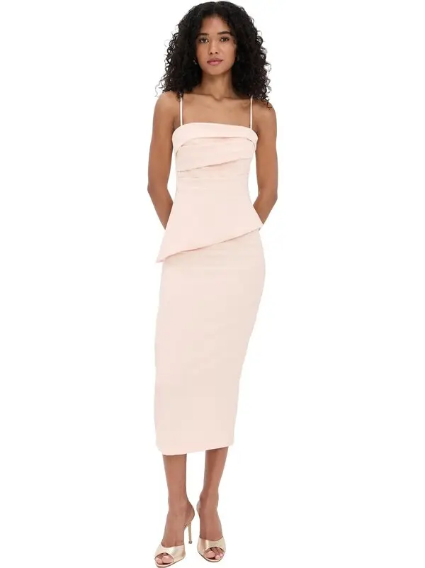 Black Halo Marla 2-piece Midi Dress - Bone