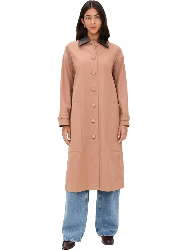 LE BOP Long Utility Barn Jacket - Mocha