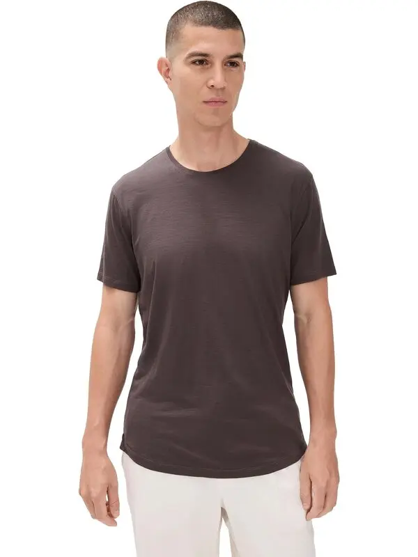 Orlebar Brown Ob Lux Merino Tee - Morel Brown