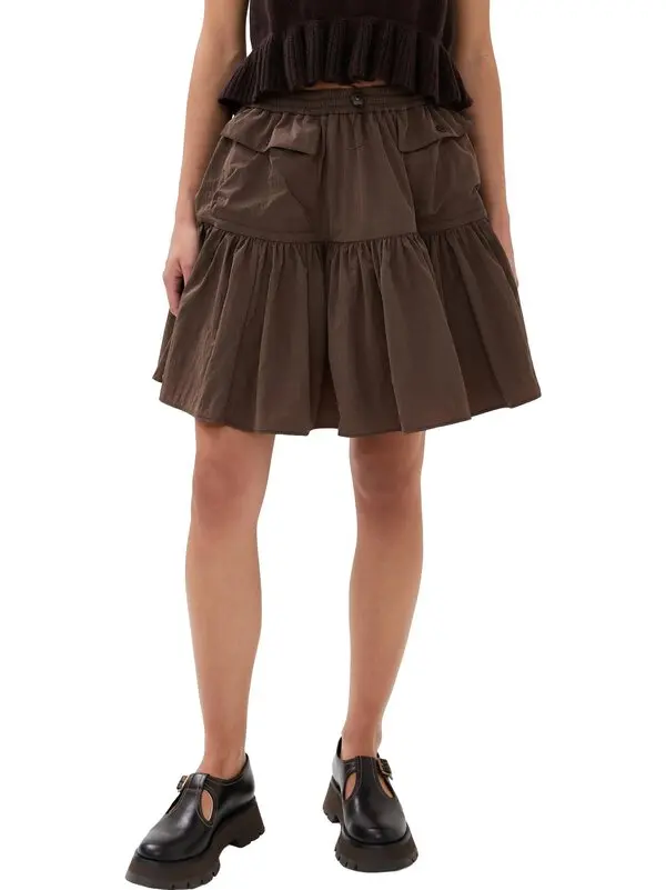 Cecilie Bahnsen Blair Mini Skirt - Brown