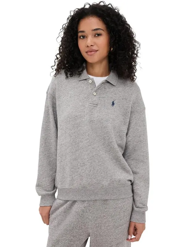Polo Ralph Lauren Polo Collar Sweatshirt - Grey Heather