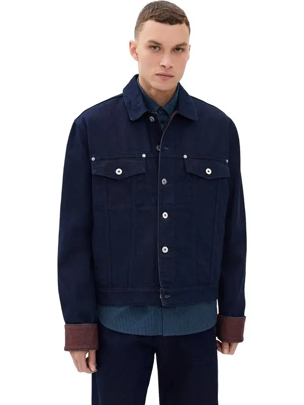 JW Anderson Turn Up Cuff Jacket - Blue/red