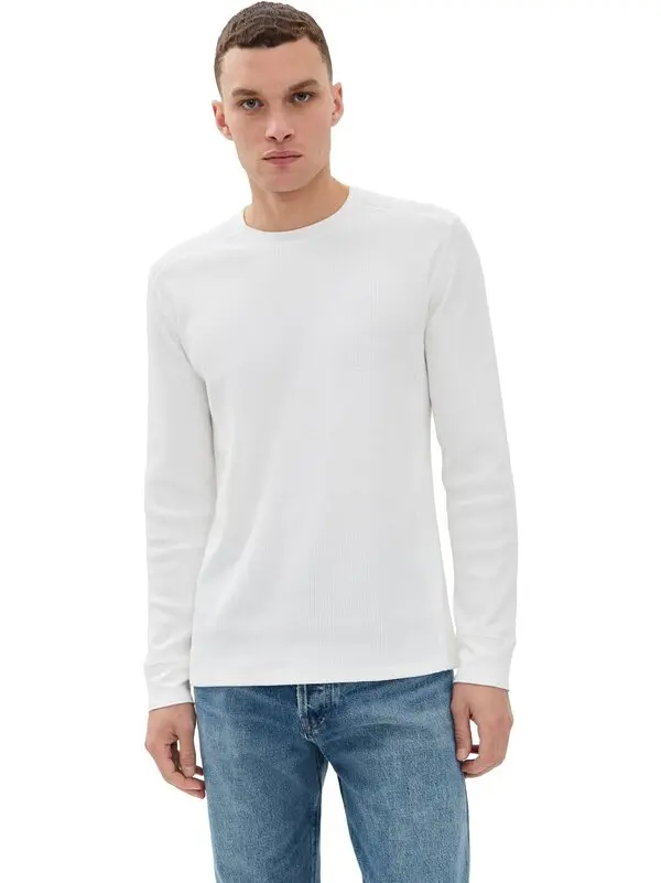 Vince Thermal Crewneck Shirt - Off White