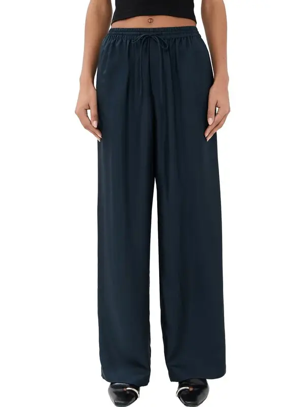 RÓHE Relaxed Silk Trousers - Storm