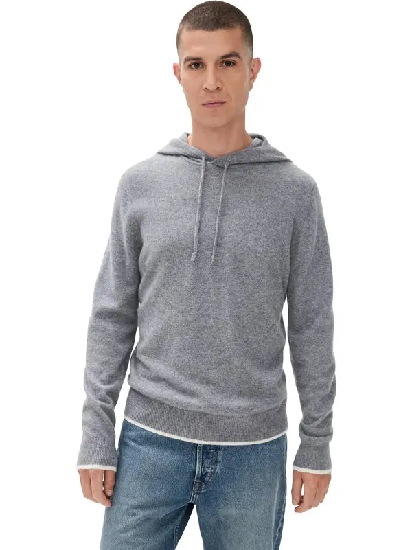 REDVANLY Quincy Cashmere Hoodie - Shadow