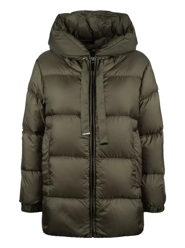 Max Mara Anti-drip Canvas Down Jacket - Green