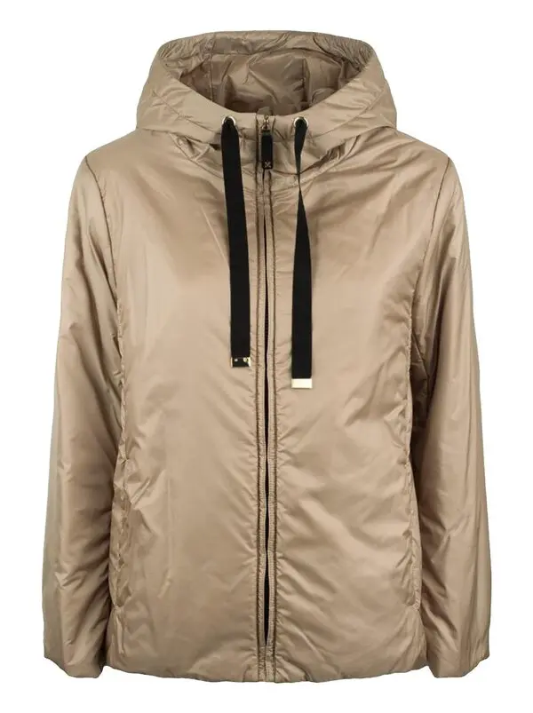 Max Mara Padded Drip-proof Canvas Jacket - Beige