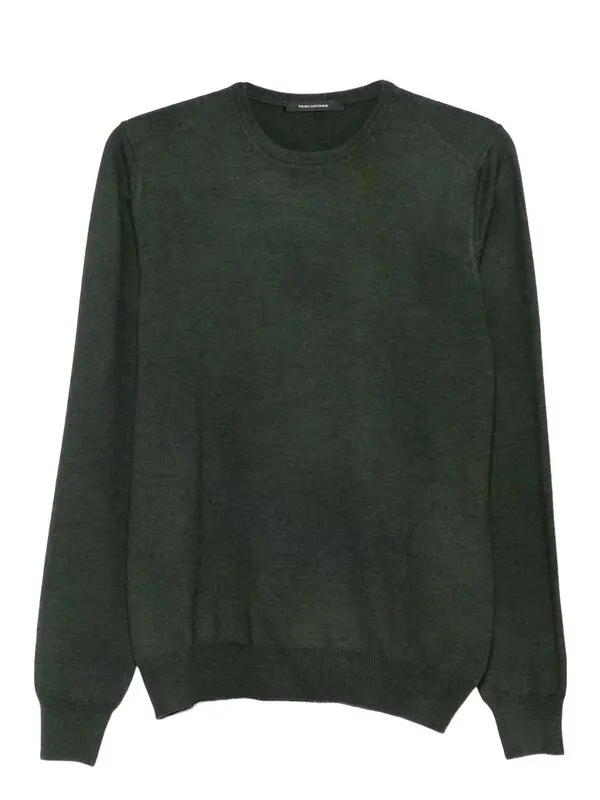 Tagliatore Crew-neck Virgin Wool Sweater - Green