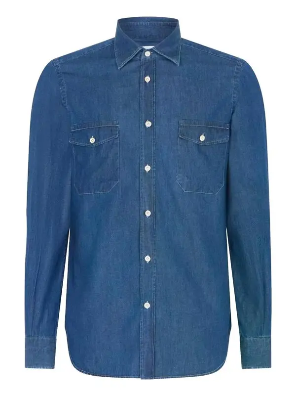 Boglioli Double-pocket Denim Shirt - Blue