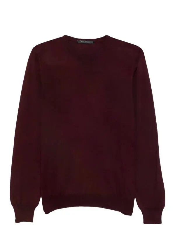 Tagliatore Crew-neck Virgin-wool Sweater - Red
