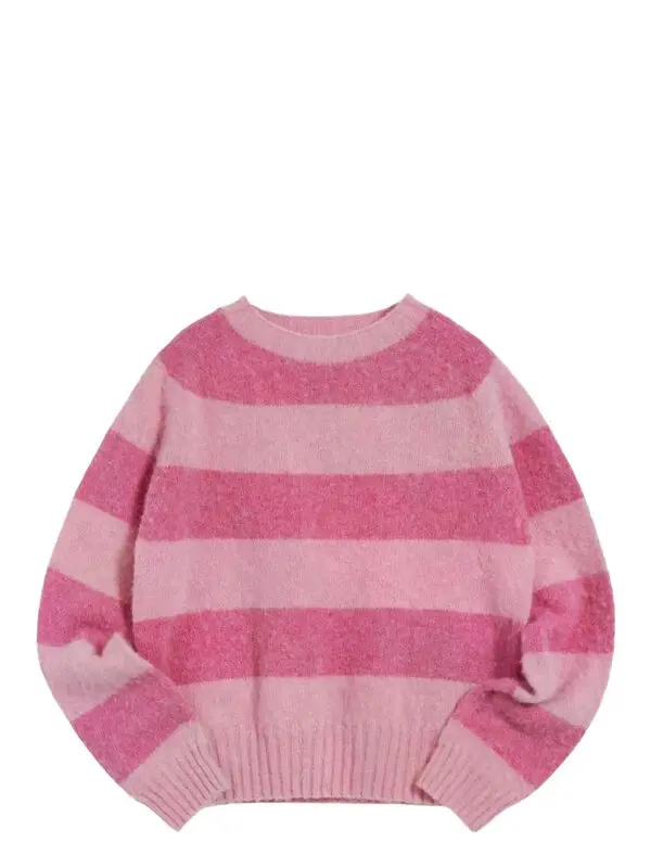 You Must Create Striped Sweater - Pink