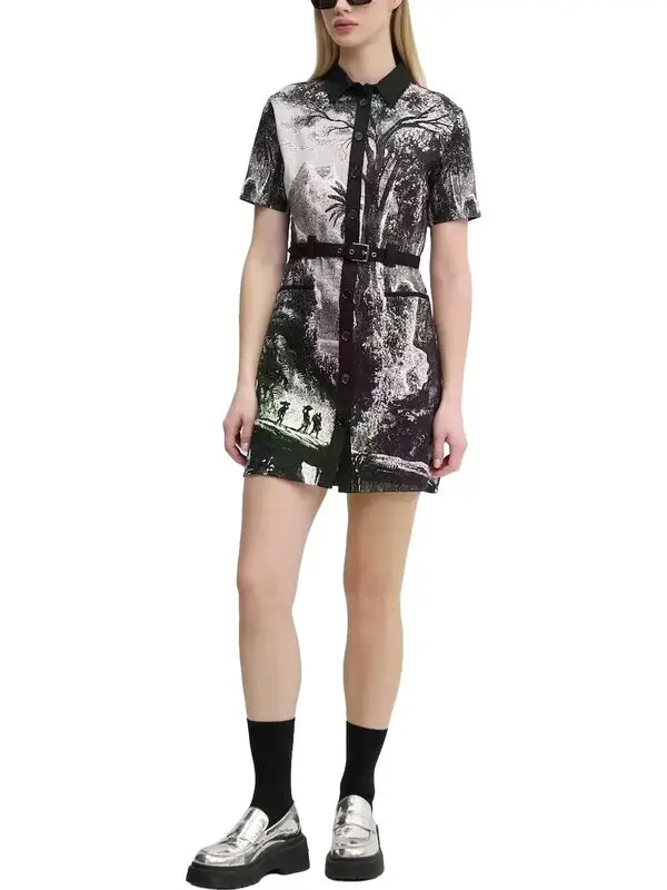Desigual Belted Mini Dress - Black