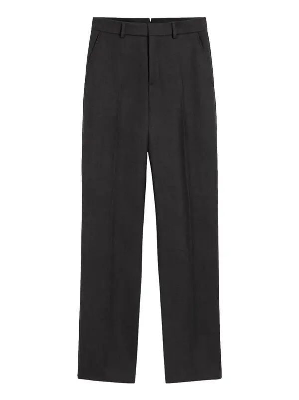 Ami Wool Large-fit Trousers - Grey